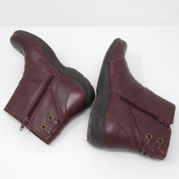 Clarks | Shoes | Clarks Collection Chestnut Brown Leather Pleated ...